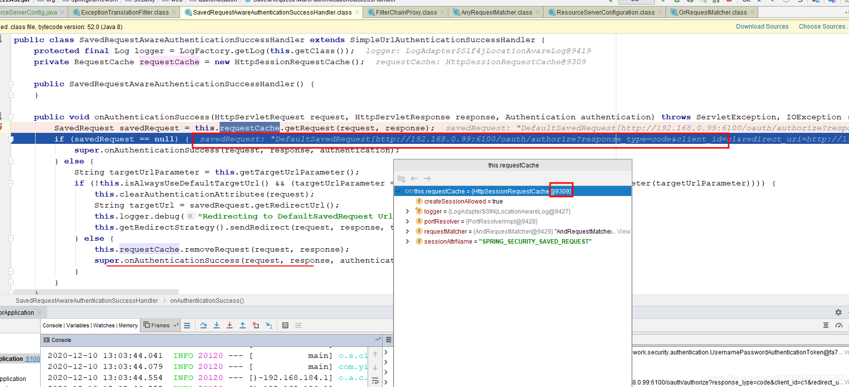 SpringSecurityOAuth2登录后无法跳转获取授权码地址，直接跳转根路径原因详解_savedrequestawareauthenticationsuccesshandler-CSDN博客
