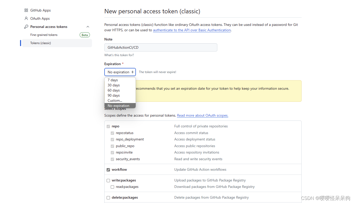自动化部署与持续交付：GitHub Actions CICD_github token-CSDN博客