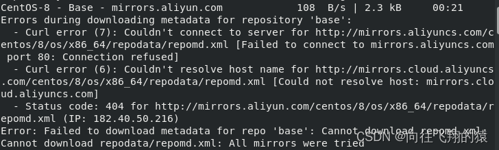 CentOS-8 yum 官方源已经下线无法使用后的解决方法_centos官方停止yum源-CSDN博客