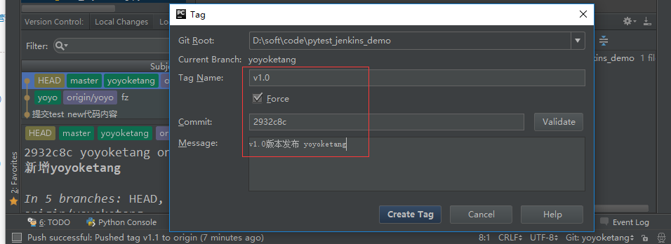 git使用教程9-pycharm 使用 tag 打标签_pycharm git tag-CSDN博客