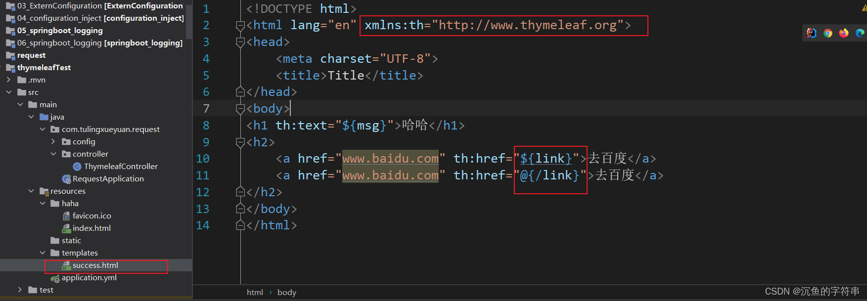 4.3-springboot与web开发(三)_thymeleaf提供了一个用于整合spring mvc的可选模块,在应用开发中,你可以使用thym-CSDN博客