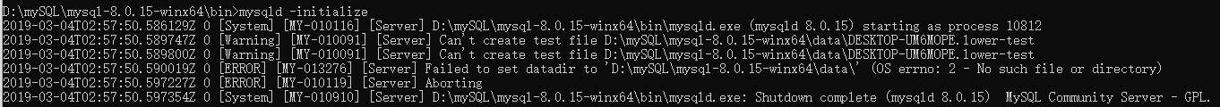 MySQL安装--无法初始化_mysqld -- initialize-insecure --user=mysql 执行失败-CSDN博客