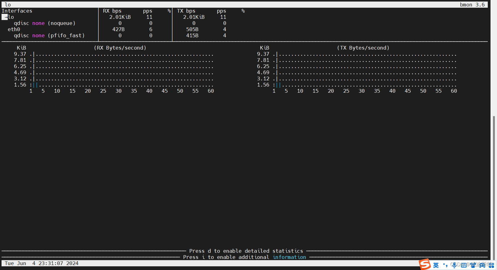 Linux网络命令：bmon详解(网络带宽监控工具)-CSDN博客
