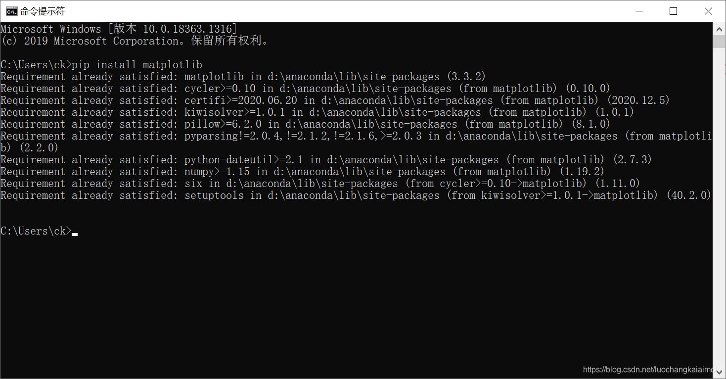 ModuleNotFoundError: No module named ‘matplotlib‘问题_modulenotfounderror ...