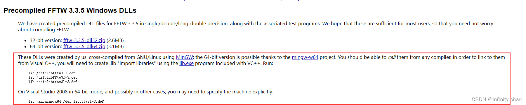 在VS2019中添加FFTW库_fftw库的下载链接-CSDN博客