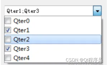 QComboBox实现复选框功能_qcombox 中添加竖排qcheckbox-CSDN博客