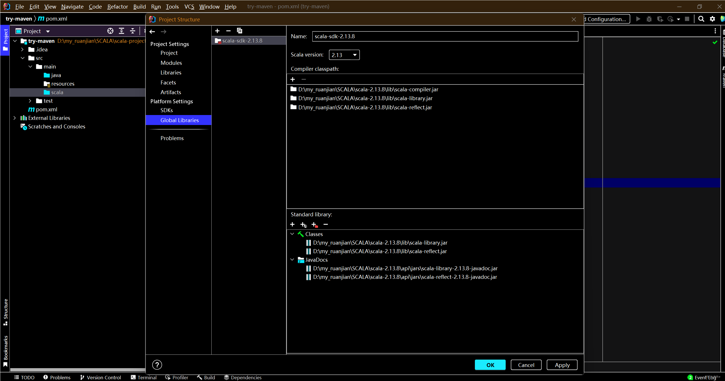 idea2021.3.3 创建maven-scala项目并解决遇到的问题：通过add frameworks support找到不到scala插件_add frameworks support没 ...