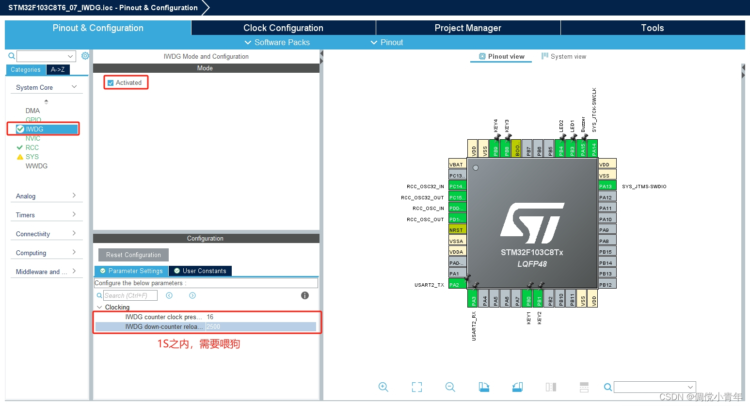 7stm32cubeide独立看门狗实验 Csdn博客 