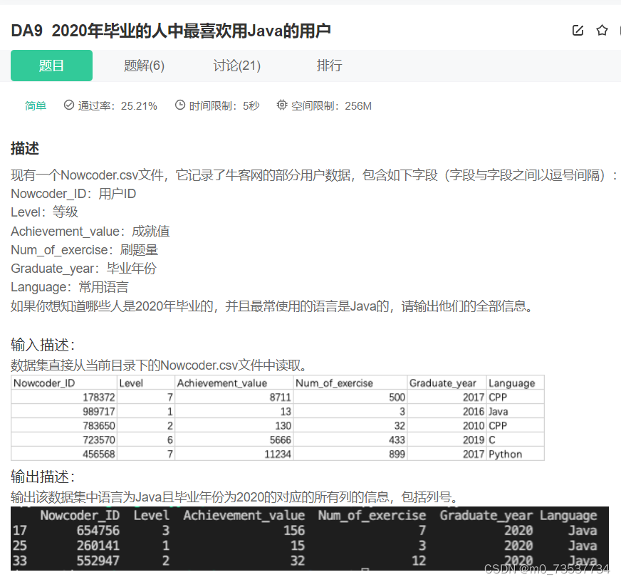 一天一题之python数据分析 Csdn博客 0133