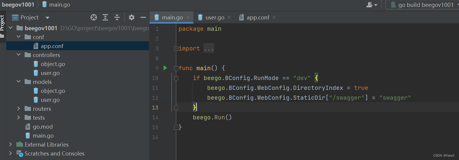 快速入门：使用bee脚手架搭建Go的beego应用,-CSDN博客