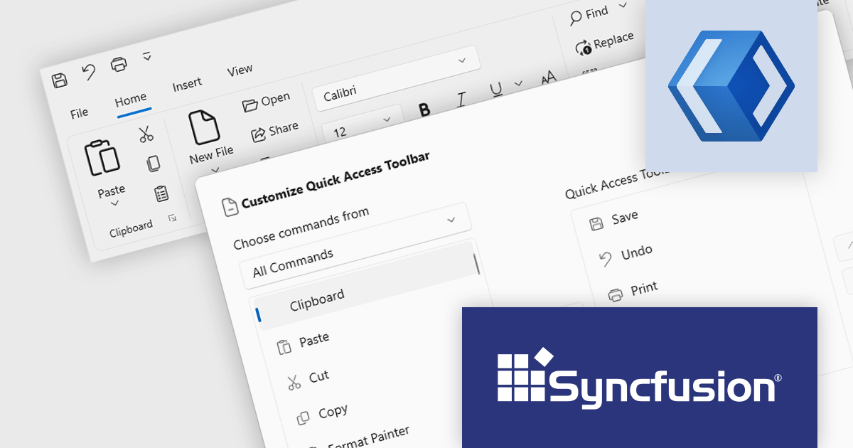 定制快速访问工具栏以提高生产力-Syncfusion WinUI 2023_syncfusion essential studio enterprise-CSDN博客