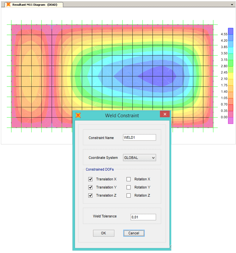 【SAP2000】板中节点的连接和断开Modeling Joints in Slabs Disconnect/Weld_sap2000框架自动 ...