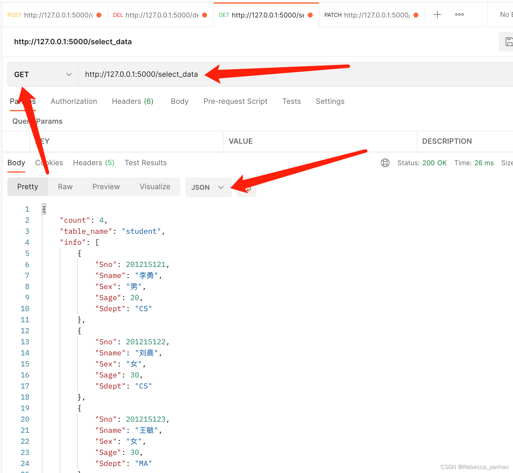 Python后端程序：flask连接数据库mysql，实现基本sql增删改查（包含全部代码，可以跑通）flask增删改查数据库数据并展示