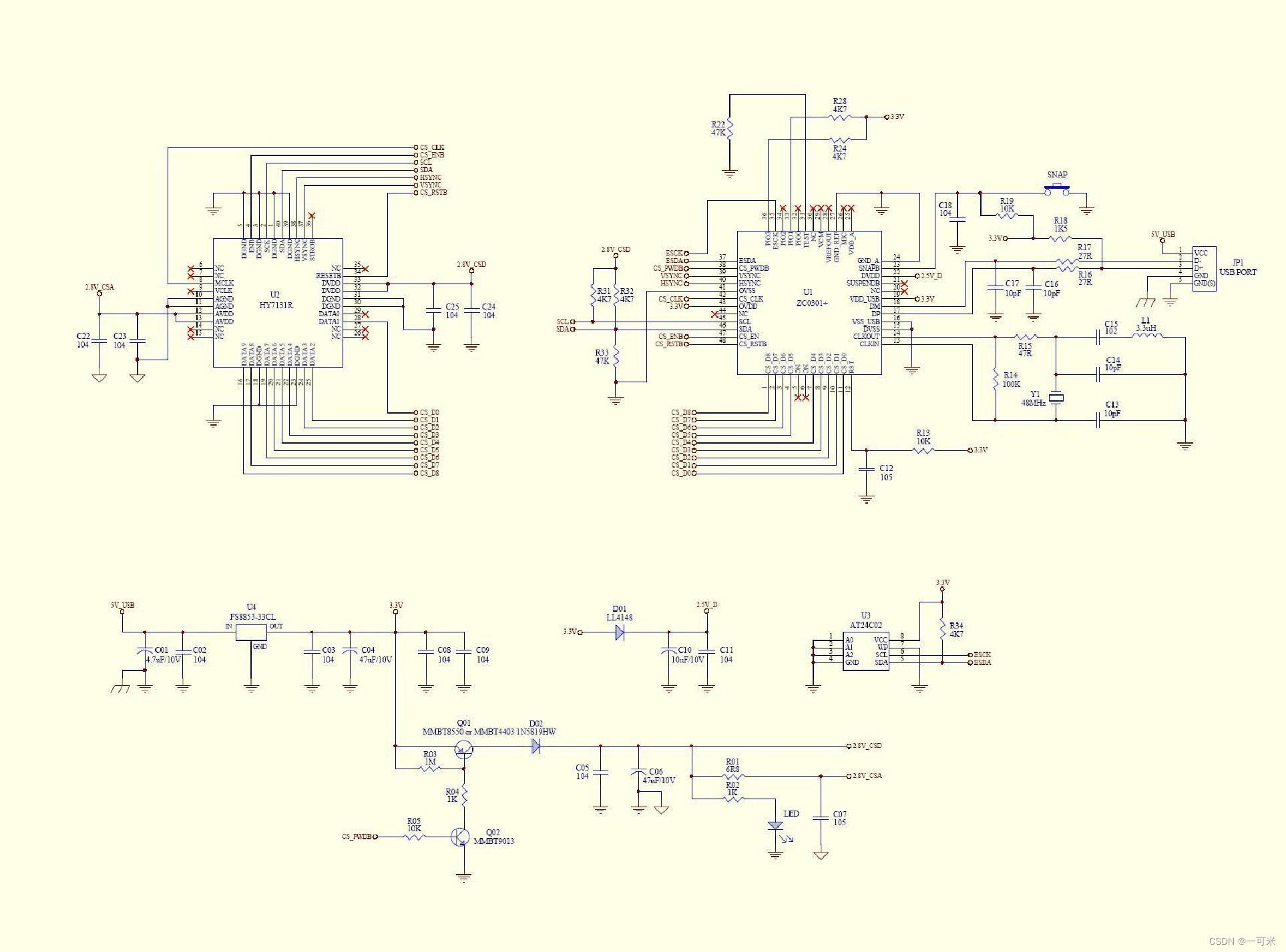 USB摄像头CMOS图像传感器PCB原理图_usb摄像头原理图-CSDN博客