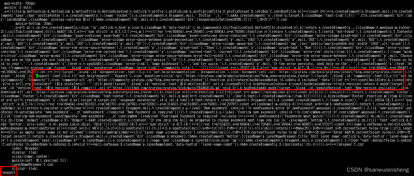 修改Grafana登录界面中的support、Documentation等官网链接_grafana修改登录界面-CSDN博客