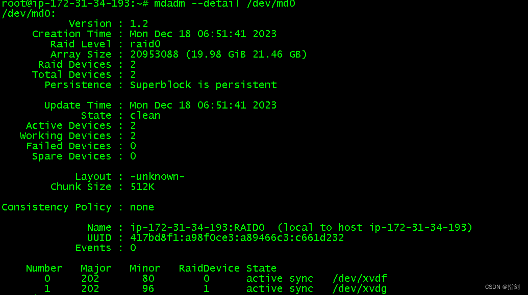 Linux使用mdadm构建并使用raid阵列_mdadm raid0-CSDN博客