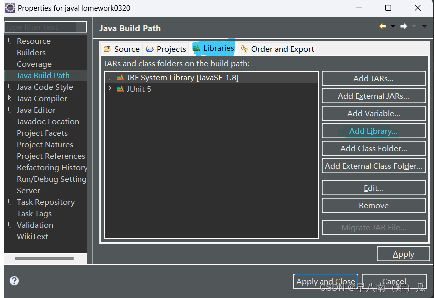 JAVA异常处理：导入Junit_java 8 引入junit-CSDN博客