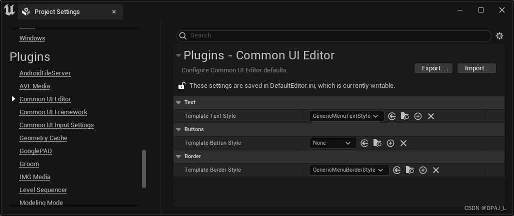 Unreal Engine5 虚幻5 common ui 基础设置_ue5 commonui-CSDN博客