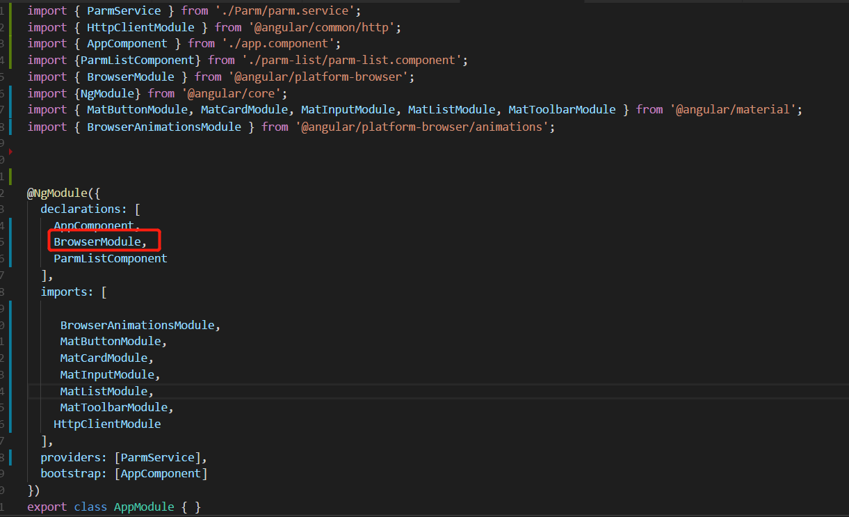 Unexpected module 'BrowserModule' declared by the module 'AppModule'_unexpected module ...