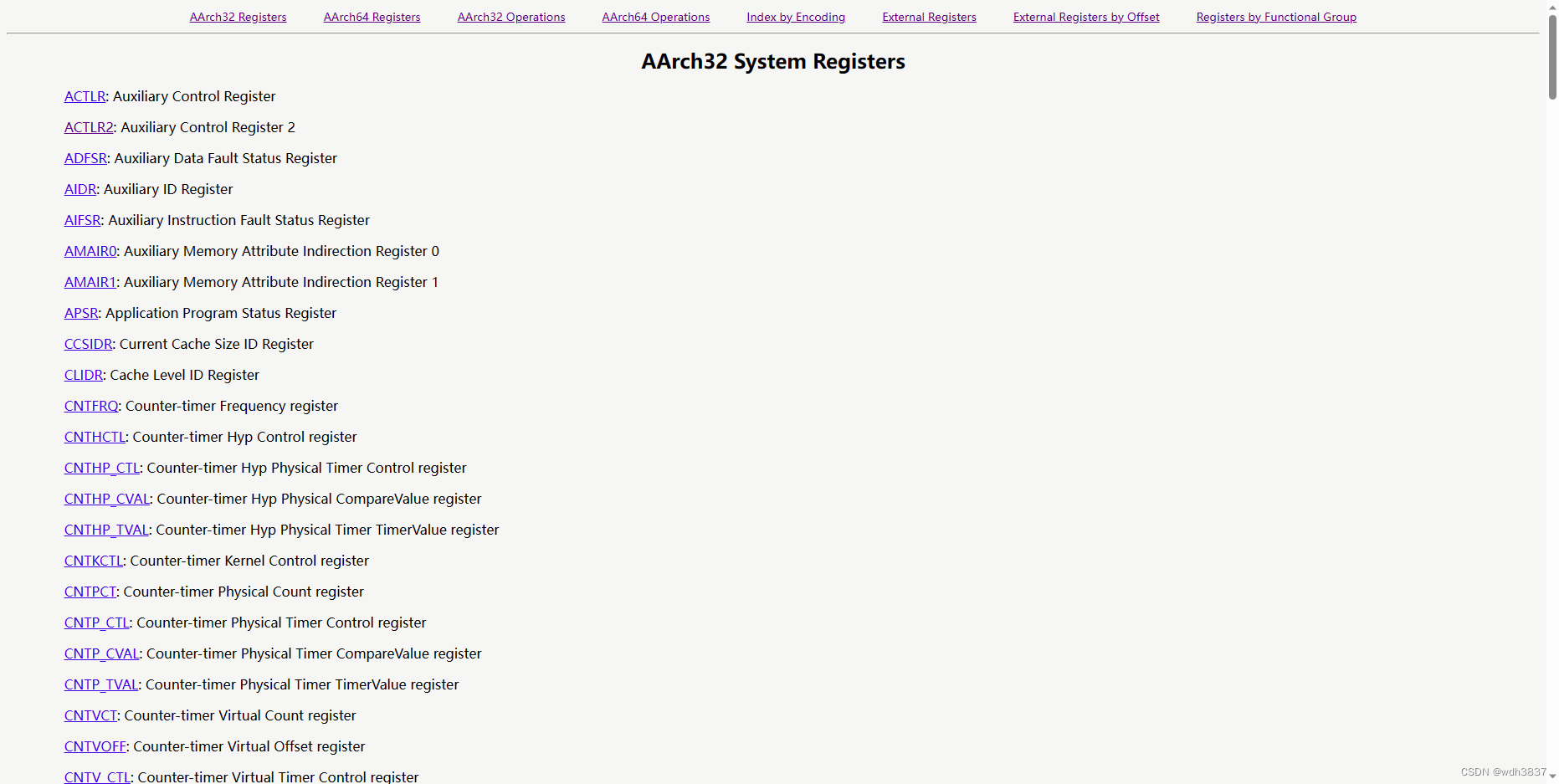 AArch32 & AArch64 Registers map详细解析与索引-CSDN博客