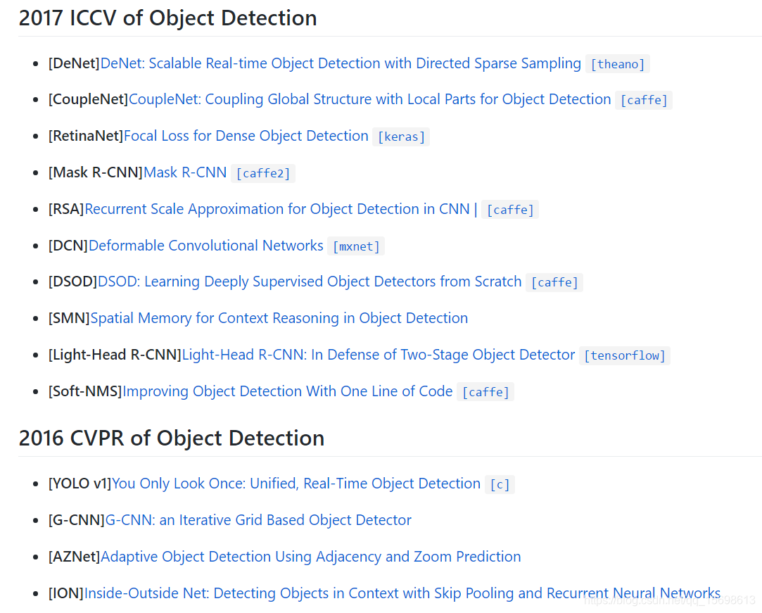 中科院大佬Github开源目标检测顶会论文大全（2014年-2019年分会议总结CVPR、ECCV、NIPS、ICCV）_目标检测顶会是哪些-CSDN博客