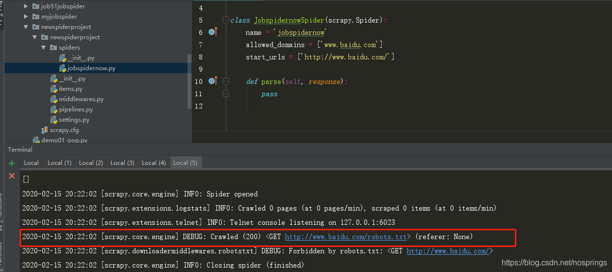 Python爬虫基础：安装Scrapy爬虫框架和创建Scrapy爬虫项目_宝塔部署scrapy-CSDN博客
