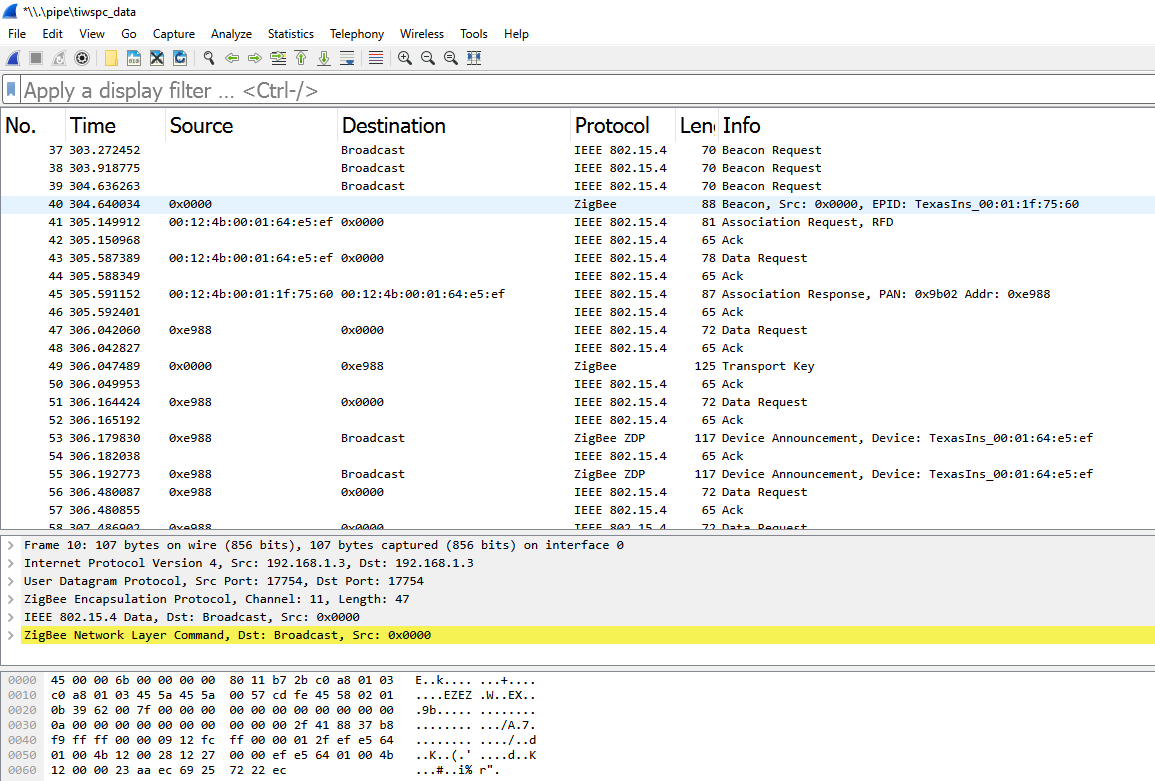基于Wireshark和TiWsPC(Wireshark Packet Converter)的Zigbee抓包-CSDN博客