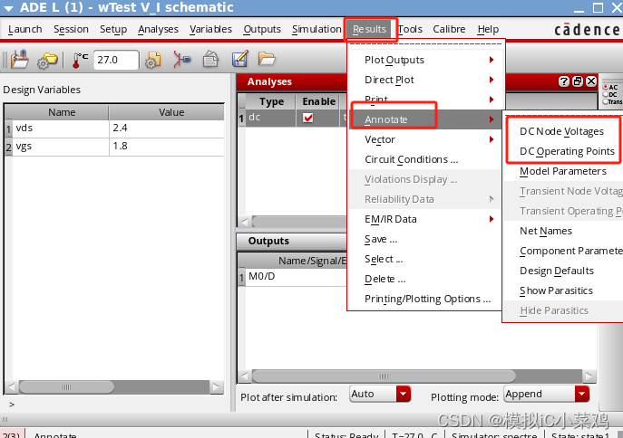 2、基于Cadence617，仿真管子的工艺参数_cadence仿真怎么看电流-CSDN博客