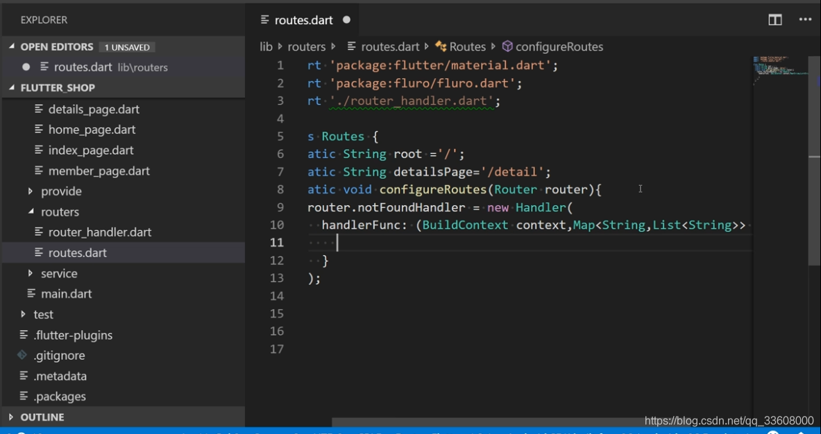 移动电商——Flutter-Fluro的路由配置和静态化_flutter 静态路由 添加 urlhash-CSDN博客