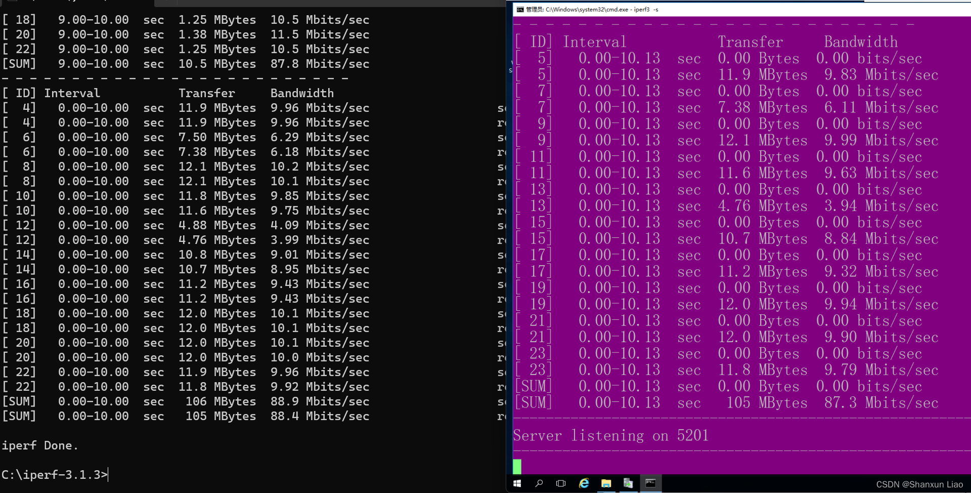 iPerf 3 网络性能测试工具及测试用例参数详解:_iperf测试udp时间-CSDN博客