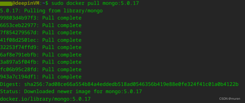 Deepin用docker安装Mongodb_deepin mongo-CSDN博客