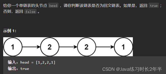 Leetcode题解 (7) 回文链表_listnode left = head-CSDN博客