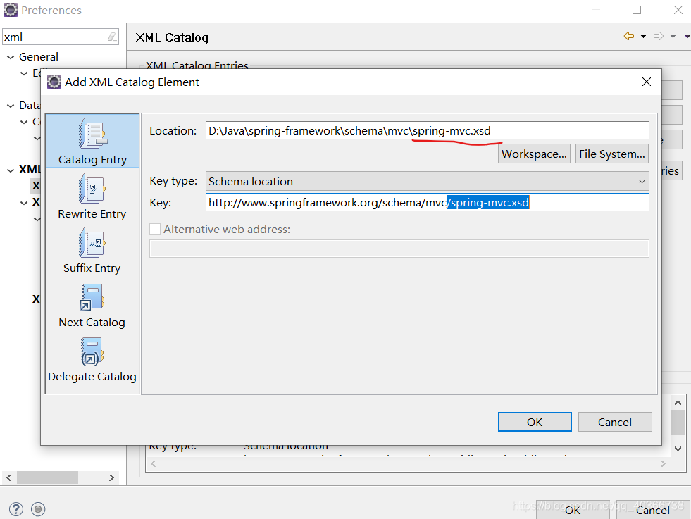 eclipse手动导入xsd文件，解决spring的xml配置不提示_在eclipse手动配置spring的xsd文件-CSDN博客