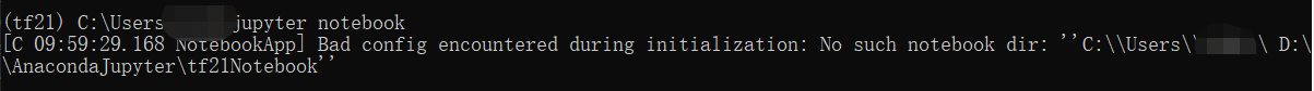 Bad config encountered during initialization: No such notebook dir:_[c 2024-03-06 10:32:36.732 ...