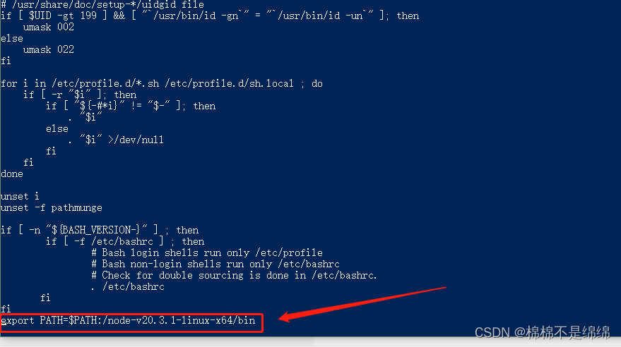 Linux- 配置node环境变量 - source profile - unexpected end of file_linux source profile-CSDN博客