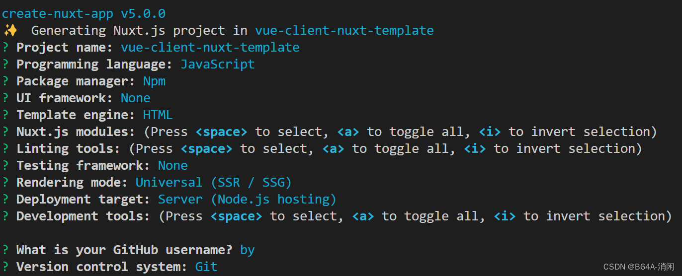【Nuxt】nuxtjs脚手架的安装及问题解决_nuxt 脚手架-CSDN博客