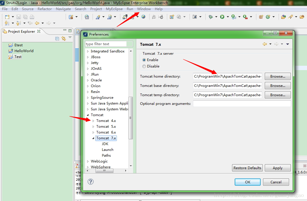 如何在MyEclipse中配置Tomcat？_初级Java学习-CSDN专栏