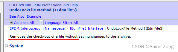 SolidWorks PDM二次开发---检出与检入_solidworks pdm 2020 api 文档-CSDN博客