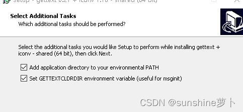 报错CommandError: Can‘t find msgfmt. Make sure you have GNU gettext tools 0.15 or newer installed ...