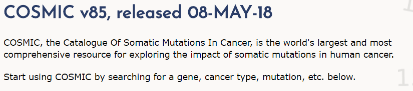 COSMIC数据库：癌症体细胞突变研究资源详解-CSDN博客