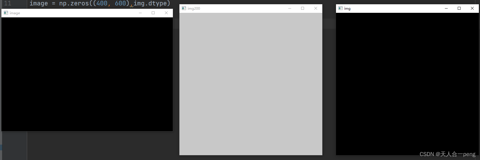 python opencv创建固定大小的图像 单或多通道_img = np.zeros((500, 600, 3), np.uint8)-CSDN博客