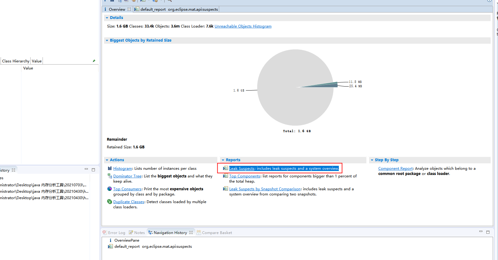 线上java 内存溢出分析_includes leak suspects and a system overview-CSDN博客