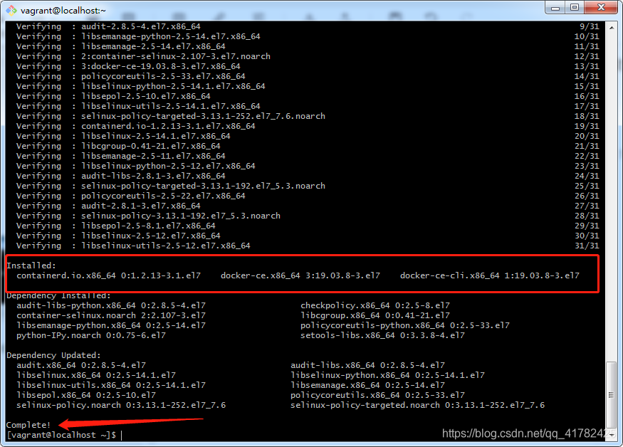 Vagrant创建CentOS并部署安装Docker（2020实操图解）_centos vagrant docker-CSDN博客