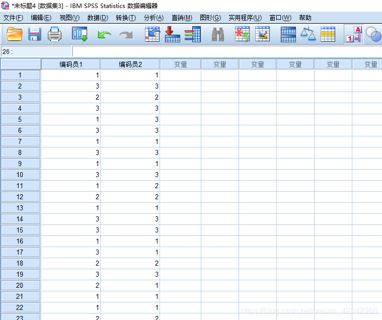 SPSS Cohen’s kappa(κ)信度 操作步骤_spss如何计算cohen’s kappa-CSDN博客