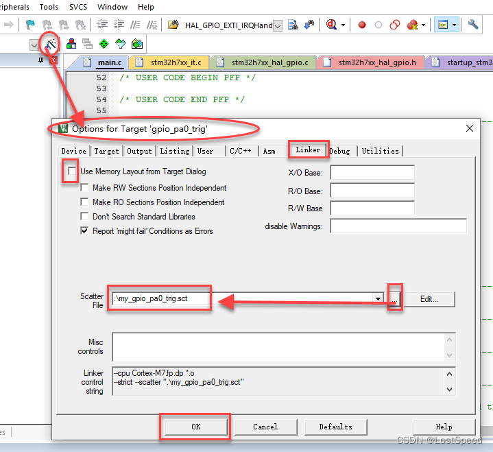 MDK指定.sct(分散加载描述文件)文件位置_stm32keil默认.sct文件找不到-CSDN博客