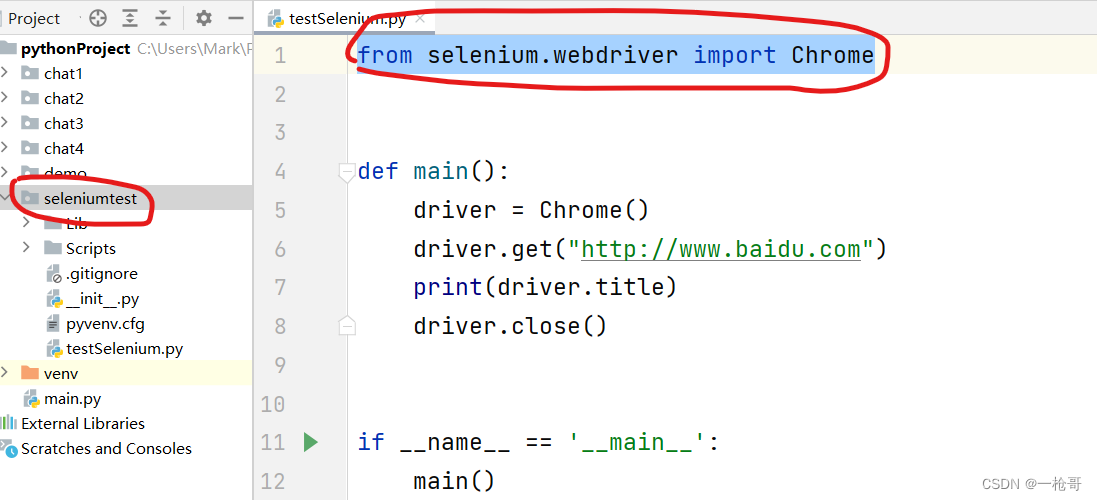 在PyCharm中 导入 selenium时，报错问题解决_pycharm安装selenium报错-CSDN博客