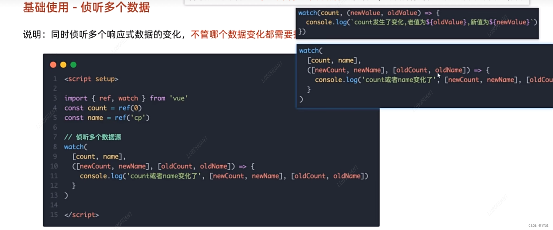 Vue3：7、组合式api Watch和watcheffectvue3 组合式api Watch Csdn博客