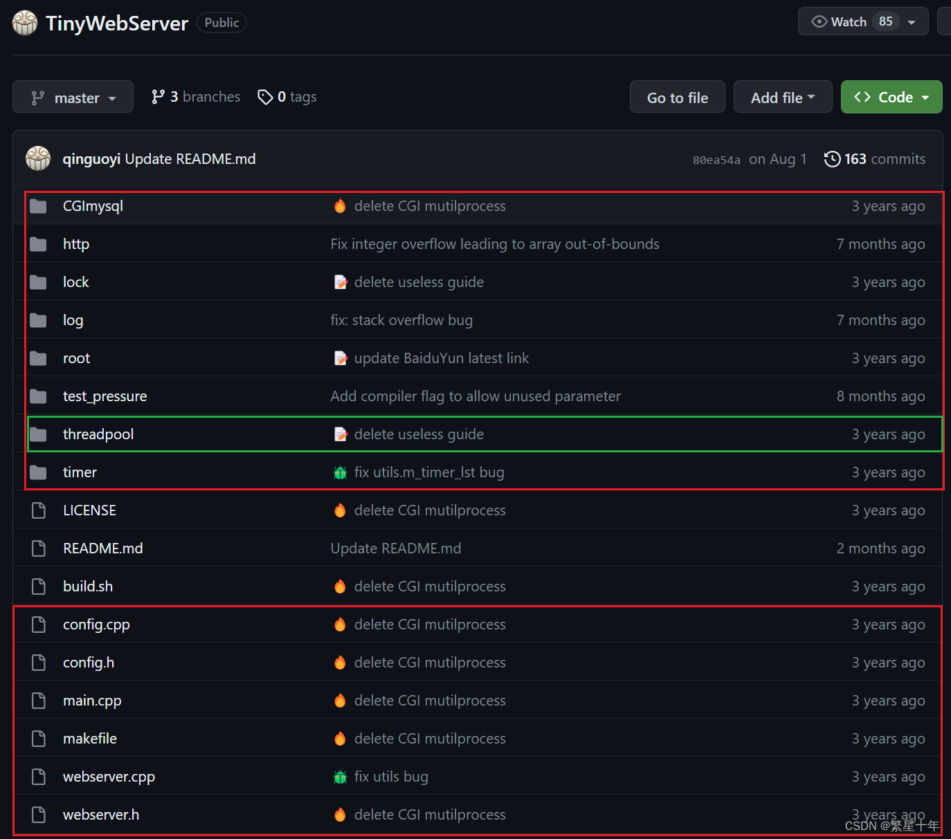 一、认识GitHub项目 —— TinyWebServer_web server c github-CSDN博客