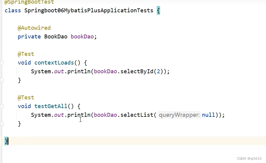 Springboot整合第三方技术(junit,mybatis,mybatis Plus,druid,jsp) Springboot